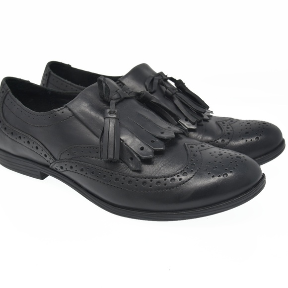 Born | Shoes | Born Sz 75m Black Leather Wingtip Walking Shoe | Poshmark